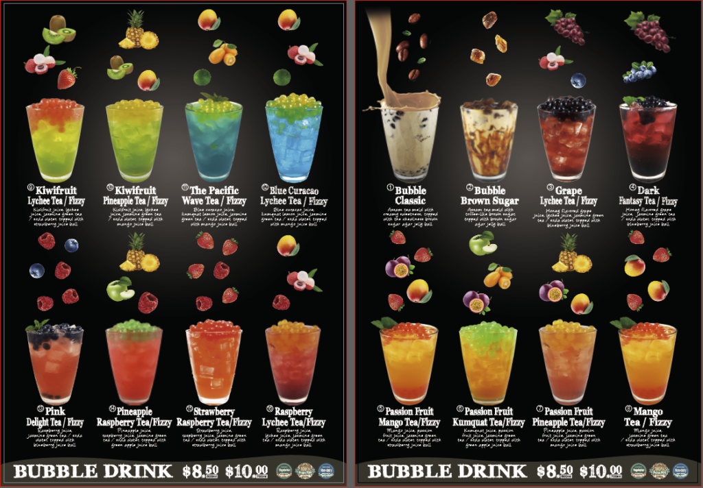Bubble Tea Menu – Chennai Kitchen